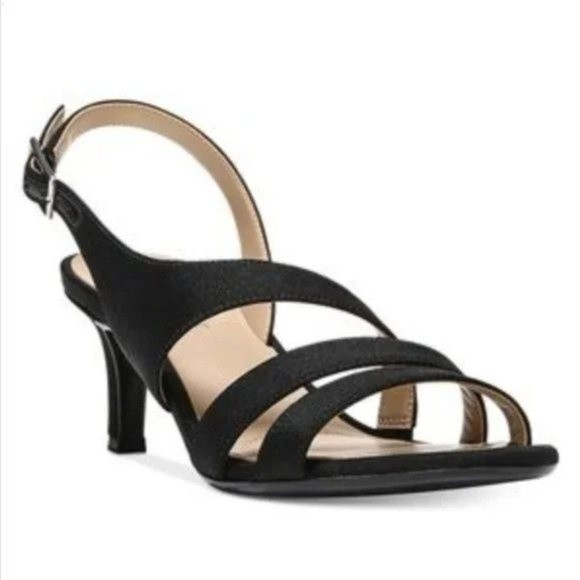 Naturalizer | Shoes | Naturalizer Womens Black Fabric Strappy Taimi Dress Heels Sandals Shoes ...